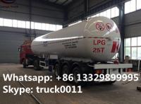 China CLW brand triples BPW/FUWA axles 25tons bulk lpg gas tank trailer for sale, ASME standard cooking gas trailer for sale for sale