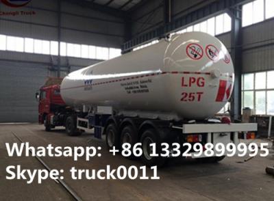 China CLW brand triples BPW/FUWA axles 25tons bulk lpg gas tank trailer for sale, ASME standard cooking gas trailer for sale for sale