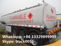 China Kenya oil gasoline diesel petrol 35000L~60000Liters tanker truck trailer 3 axles 35000L fuel tanker trailer for sale for sale