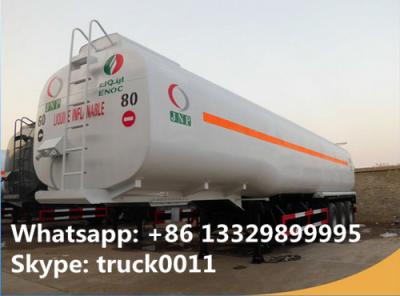 China 42000L diesel gasoline fuel transport tanker trailer 42m3 tanzania oil tanker semi trailer, CLW triple axles fuel tank t for sale