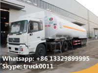 China 42000L diesel gasoline fuel transport tanker trailer 42m3 tanzania oil tanker semi trailer, CLW triple axles fuel tank t for sale