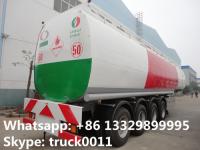 China CLW brand new designing 4 axles 60m3  oil tank trailer for sale, hot sale 4 axles new 60cbm bulk diesel tank trailer for sale