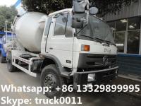 China Dongfeng 4*2 LHD Euro 3 Yuichai engine 6cbm cement mixer truck for sale, factory sale 4*2 mixer drum mounted on truck for sale