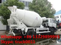 China Dongfeng 4*2 LHD Euro 3 Yuichai engine 6cbm cement mixer truck for sale, factory sale 4*2 mixer drum mounted on truck for sale