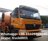 China Foton LHD Euro 3 8*375hp 16cbm cement mixer truck for sale, factory sale 8*4 heavy duty  mixer drum mounted on truck for sale