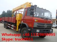 China dongfeng 6*4 12ton cargo truck with crane for sales, hot sale 210hp dongfeng dump truck with 8ton-12ton XCMG brand crane for sale
