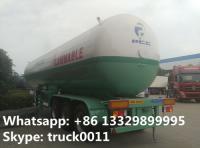 China 58000 litres capacity truck trailer for lpg gas , lpg trailer, hot sale 24.57tons bulk bullet lpg gas tank  trailer for sale