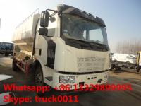 China hot sale FAW LHD 180hp 20m3 poultry feed pellet truck, factory direct sale FAW 8tons-12tons bulk feed transporting truck for sale