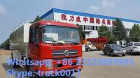 China Dongfeng 4*2 LHD Euro 4 fish feed delivery truck for sale, factory direct sale electronic auger discharging feed truck for sale