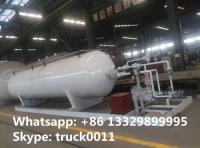 China 20,000L mobile skid-mounted lpg gas refilling station for gas cylinders, 8 metric tons skid-mounted propane plant for sale