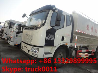 China China leading brand FAW brand LHD 4*2 electronic system discharging animal feed delivery truck for sale for sale