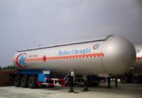 China New Product Q345R/Q370R 56m3 lpg tank trailer with sun shield for sale, CLW brand BPW 3 axles bullet lpg gas trailer for sale