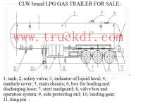 China New Product Q345R/Q370R 56m3 lpg tank trailer with sun shield for sale, CLW brand BPW 3 axles bullet lpg gas trailer for sale