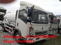 China 2020 hot sale 4*2 HOWO 5000L sewage suction truck, factory direct sale HOWO brand 5cubic meters vacuum suction truck for sale