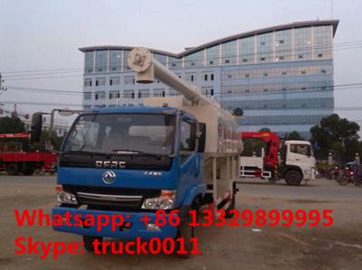 China Dongfeng jinka 8m3 hydraulic discharging poutry feed delivery truck for sale, factory sale 4tons bulk animal feed truck for sale