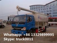 China Dongfeng jinka 8m3 hydraulic discharging poutry feed delivery truck for sale, factory sale 4tons bulk animal feed truck for sale