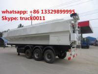 China CLW brand 3 axles 55m3 poultry animal Feed Trailer for sale, China best price farm-oriented poutry feed semitrailer for sale