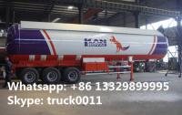 China Chengli brand 3 axles 48700L 26 ton anhydrous ammonia lpg transport trailer with sunshield cover, ammonia tank trailer for sale