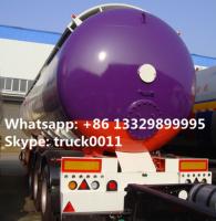 China Chengli brand 3 axles 48700L 26 ton anhydrous ammonia lpg transport trailer with sunshield cover, ammonia tank trailer for sale