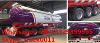 China Chengli brand 3 axles 48700L 26 ton anhydrous ammonia lpg transport trailer with sunshield cover, ammonia tank trailer for sale