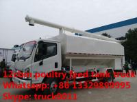China cheapest price Forland 4*2 RHD bulk feed transporting truck, Wholesale 4-6tons poultry feed delivery truck for sale for sale