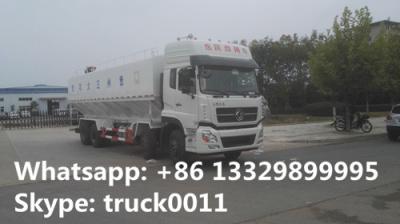 China cheapest price 26tons chick feed delivery truck for sale, hot sale dongfeng tianlong 40m3 chick feed pellet tank truck for sale