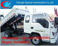 China Forland twin cabs 3tons dump tipper truck for sale, factory direct sale 3tons smaller forland RHD/LHD tipper truck for sale