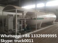China High quality 25m3 skid gas metering station for sale, 25,000L mobile skid mounted ammonia station with two lpg dispenser for sale