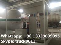 China High quality 25m3 skid gas metering station for sale, 25,000L mobile skid mounted ammonia station with two lpg dispenser for sale