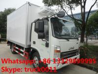 China 3ton mini Jac small freezer truck thermo king meat transportation cooling van truck jac mini refrigerated trucks for sale