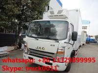 China 3ton mini Jac small freezer truck thermo king meat transportation cooling van truck jac mini refrigerated trucks for sale