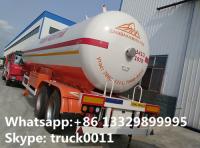 China Double BPW/FUWA axles lpg road tanker trailer,  40.5cbm Propane tanker trailer 17ton lpg Road tanker for sale