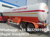 China Double BPW/FUWA axles lpg road tanker trailer,  40.5cbm Propane tanker trailer 17ton lpg Road tanker for sale