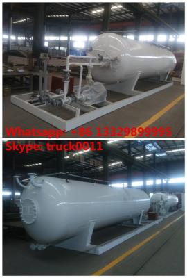 China CLW brand 10MT mobile skid lpg gas refilling station, ASME standard 10MT skid mounted propane gas plant for gas cylinder for sale