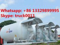 China CLW brand 3.2metric tons mobile skid lpg gas refilling plant for sale, 32000kgs auto mobile Propane Skid-mounted plant for sale