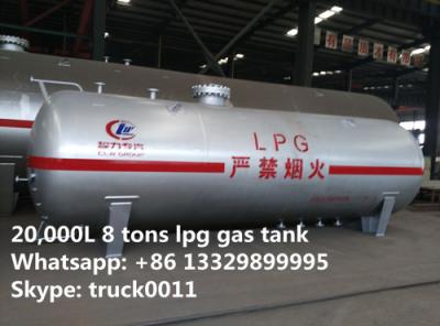 China factory direct sale ASME 8 metric tons surface lpg gas storage tank, 20cbm bulk lpg cooking gas propane tank for sale for sale