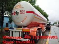 China factory price 17tons Double axles lpg road tanker trailer, best price 40.5m3 road transported lpg gas tank for sale for sale