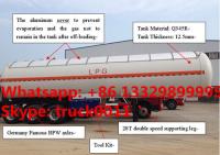 China ASME standard 3 Axle lpg gas tank trailer for sale, BPW/FUWA 3 axles 56m3 bulk road transported lpg gas tank trailer for sale