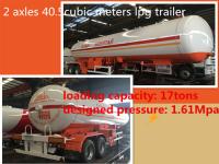 China CLW brand LPG gfas tank semi-trailer with sunshield for sale, double BPW/FUWA  axles lpg gas propane trailer for sale for sale