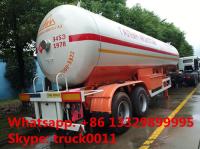 China CLW brand LPG gfas tank semi-trailer with sunshield for sale, double BPW/FUWA  axles lpg gas propane trailer for sale for sale