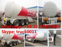 China China best 3 axles 56,000L LPG  gas tanker semitrailer for propane for sale, BPW axles gas cooking propane tank trailer for sale