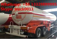 China China best 3 axles 56,000L LPG  gas tanker semitrailer for propane for sale, BPW axles gas cooking propane tank trailer for sale
