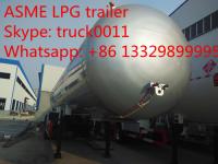 China hot sale 17 metric tons double BPW/FUWA axles lpg gas tank trailer, best price 17tons propane gas tank semitrailer for sale