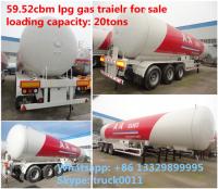 China factory sale ASMEstandard lpg gas propane tanker trailer for export, 25metric tons bulk propane gas tank semitrailer for sale