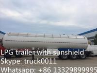 China CLW brand best price lpg gas trailer with sunshield for sale, hot sale lpg gas tank trailer for Propylene for sale