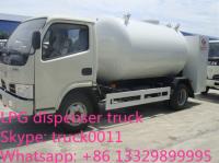 China factory sale CLW brand 5500L propane gas dispensing truck for refillin home gas cylinders, CLW brand mini lpg gas tank for sale