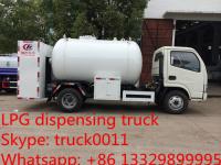 China CLW Brand factory  direct sale 5500L tons lpg gas filling truck,2.31MT cooking gas dispensing truck for gas cylinders for sale