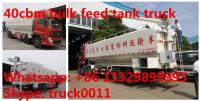 China 40cbm animal bulk feed tank truck for sale,CLW brand 20tons-25ton dongfeng farm-oriented feed delivery truck for sale for sale