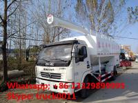 China hot sale dongfeng LHD 12m3 hydraulic discharging farm-oriented feed delivery truck, hydraulic system feed pellet truck for sale
