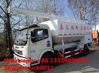 China hot sale dongfeng LHD 12m3 hydraulic discharging farm-oriented feed delivery truck, hydraulic system feed pellet truck for sale